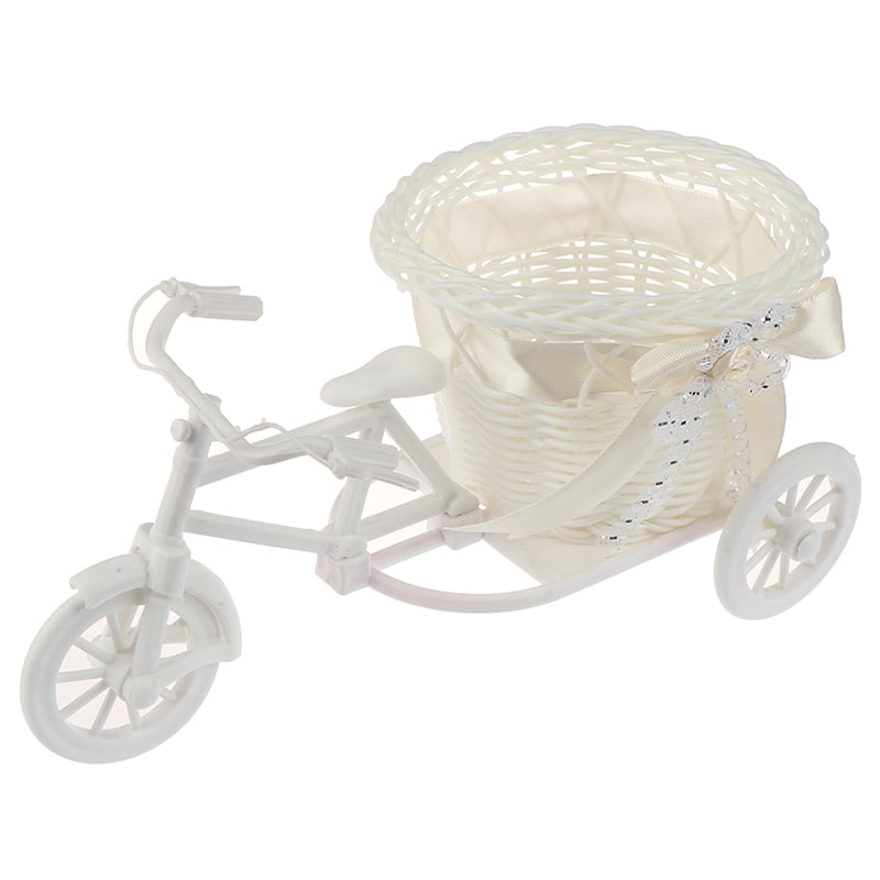 Small Tricycle Bicycle Flower Basket Vase Storage Home Office Table ...