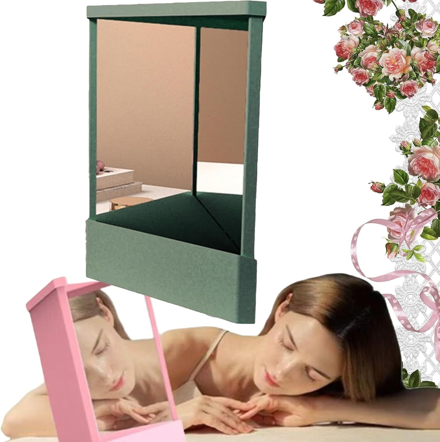 Small True Mirror,Non-Reversing Mirror,Slim Design Self Cut Mirror,Makeup Mirrors,Precision True ...