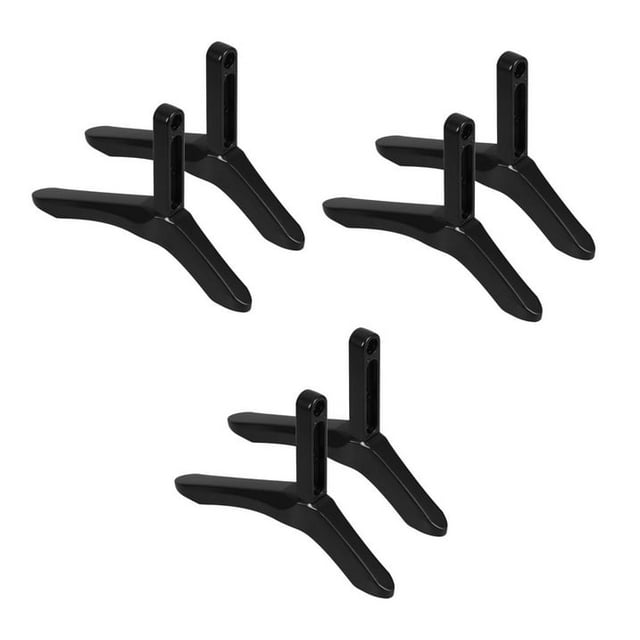 PartyKindom Black Aluminum TV Stand Universal Tabletop TV Base Creative ...