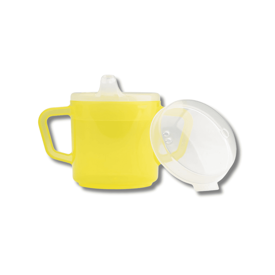 Providence Spillproof Compact 8 oz Adult Sippy Cup w/ 2 Handles, Yellow ...