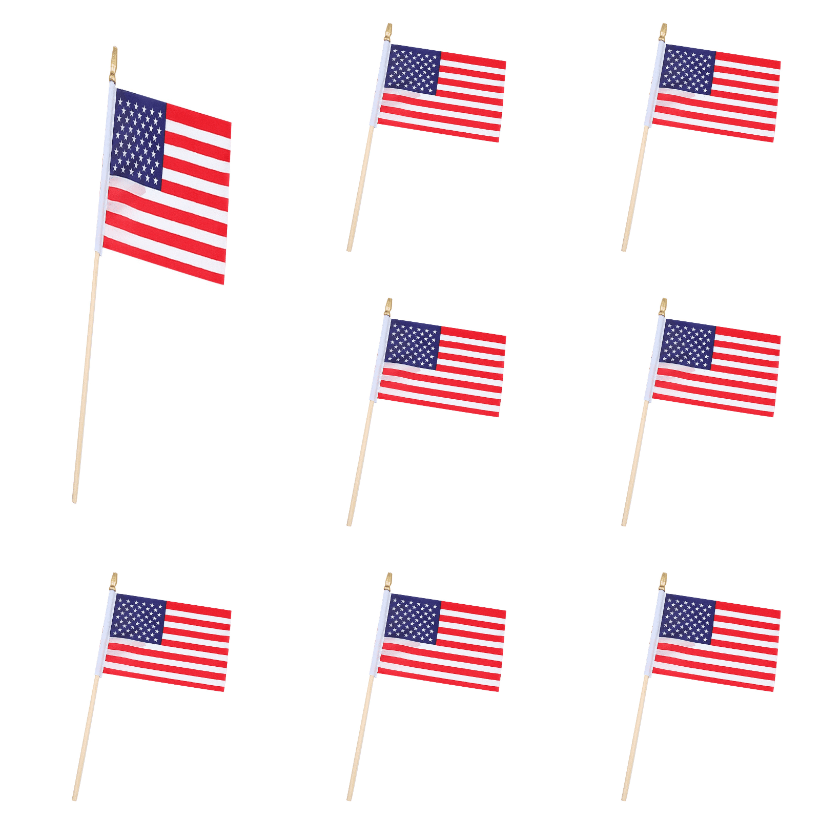 Small US Flags on Stick,Mini Flags for Outside 4x6 Inch US Hand Held ...