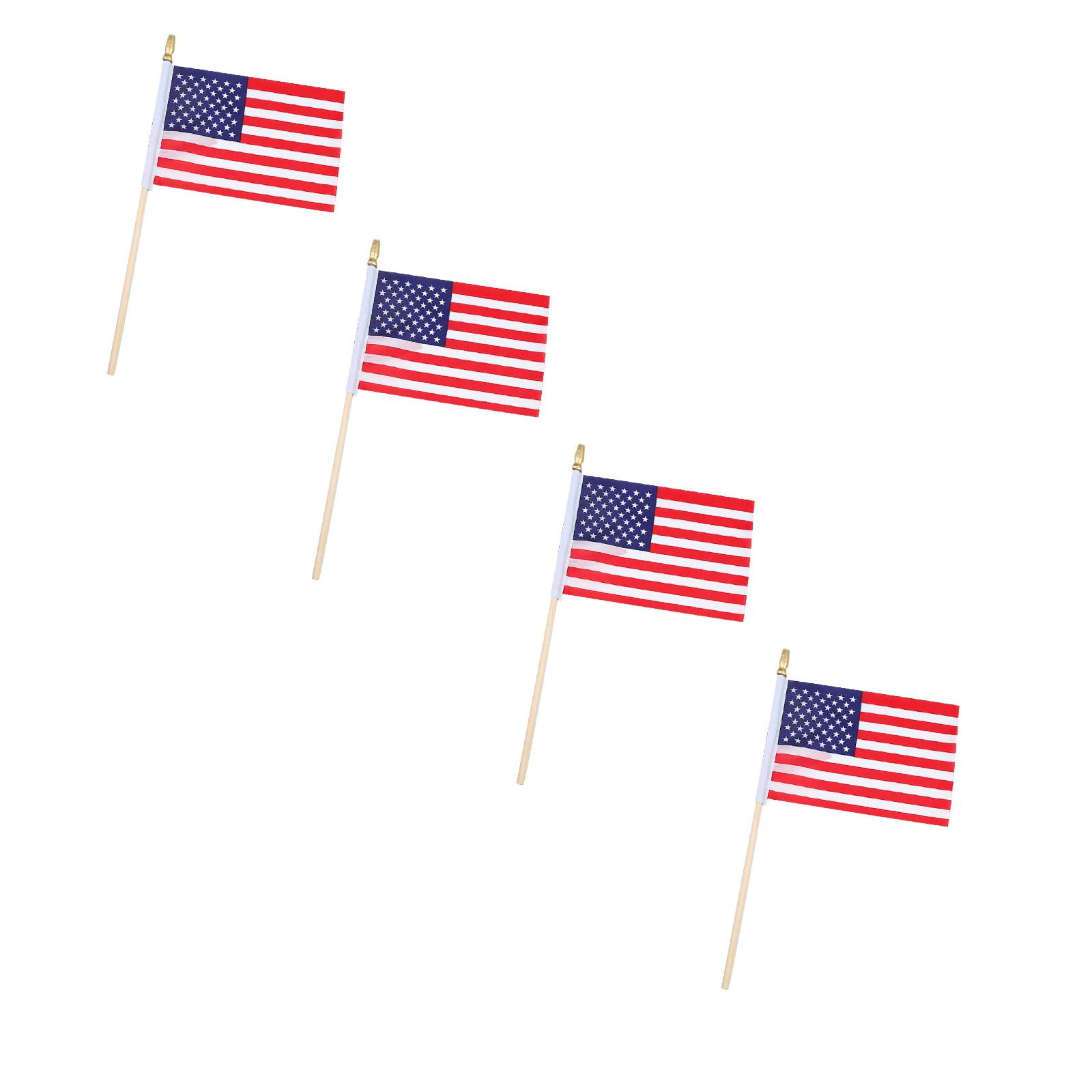 Small US Flags on Stick,Mini Flags for Outside 4x6 Inch US Hand Held ...