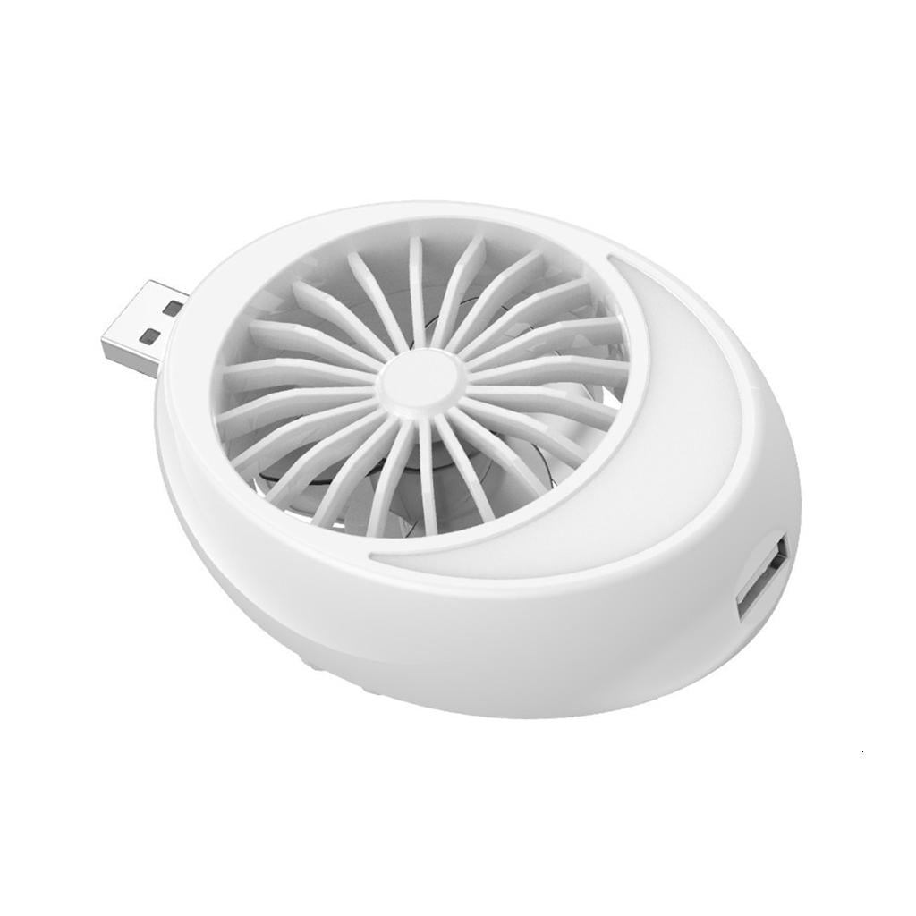 Small USB Fan with Single Speed and USB Charging Port 5V1A Input ...