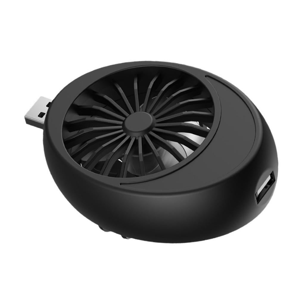 Small USB Fan with Single Speed and USB Charging Port 5V1A Input ...