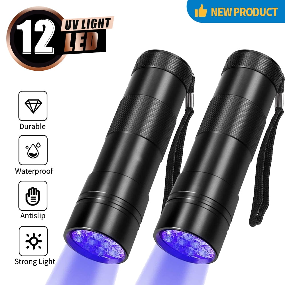 Small UV Blacklight Flashlight, Portable Black Light 395nm, Ultraviolet ...