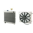 Small Universal Short Vertical Aluminum Radiator, LH w/E-Fan - Walmart.com