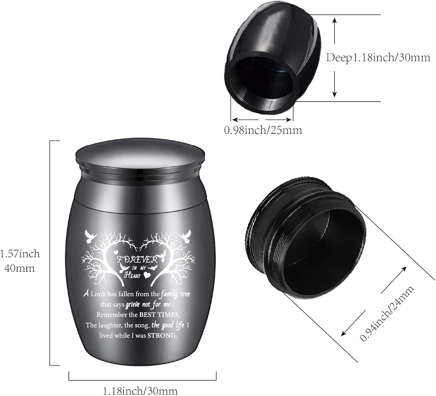 Small Urns for Ashes Mini Keepsake Urns Alloy Miniature Ash Holder ...