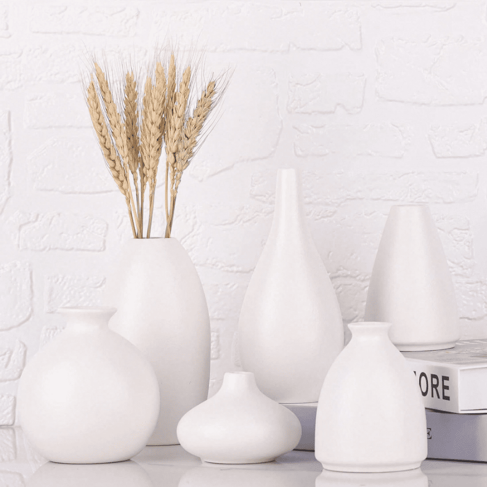 Small Vase Set Of 6, Cute Navy Blue Home Decor Small Vases For Flowers ...