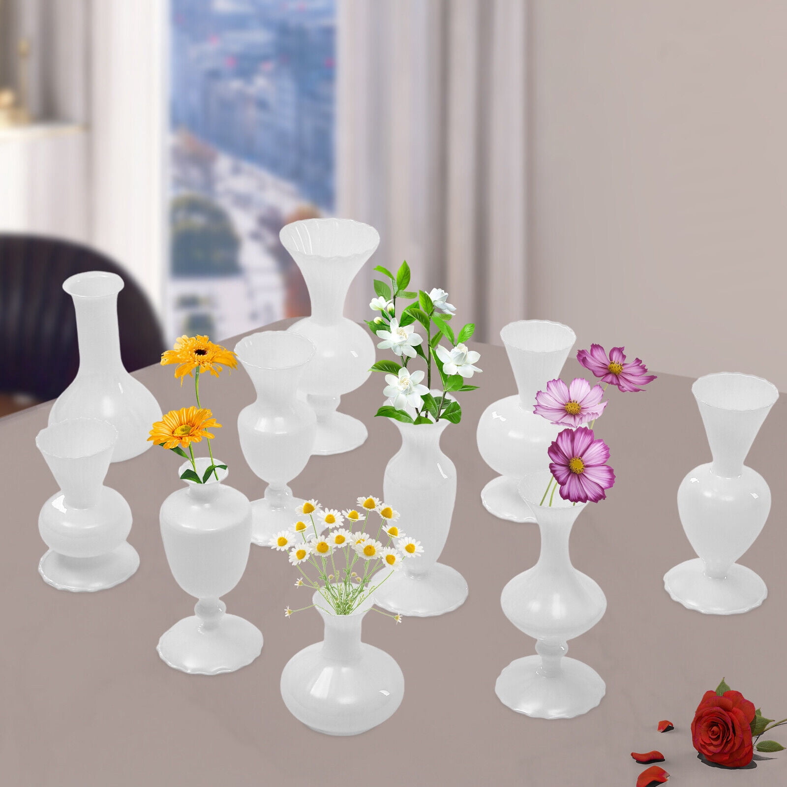 Small Vases, Decorative Glass Vase 10* Glass Vases For Homes ...