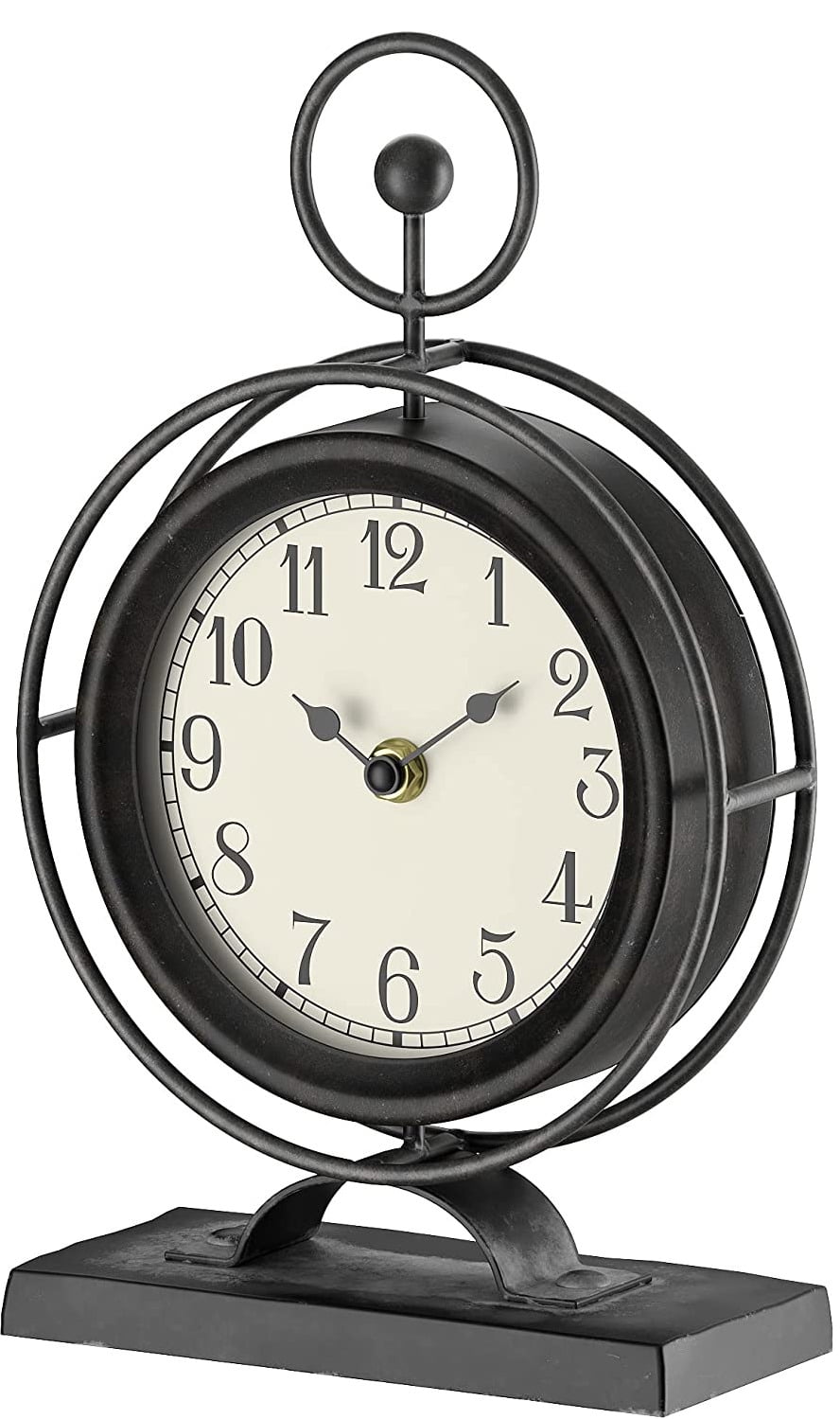 Small Vintage Metal Desk Clock, Decorative Table Clock for Living Room ...