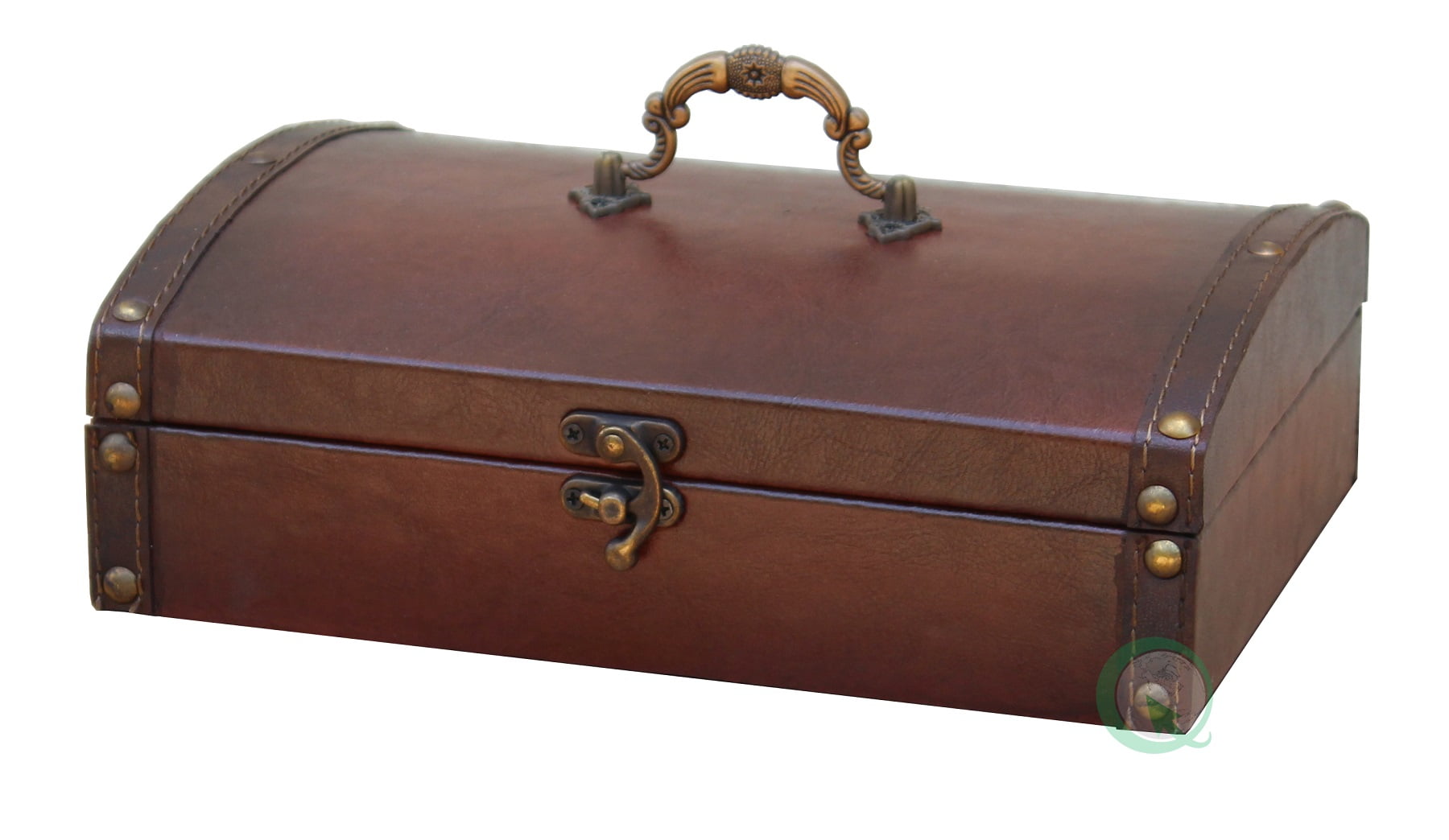Small Vintage Style Leather Treasure Chest - Walmart.com