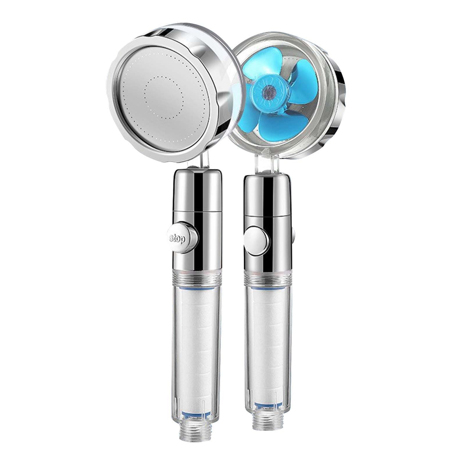 Small Waist Turbocharged Shower Head Transparent Handle Shower Head One ...