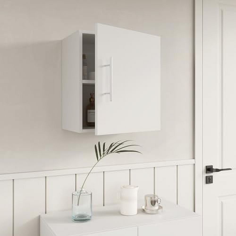 Small Wall Cabinet, 18" W x 12" D x 20" H Wooden Wall Mounted Storage ...