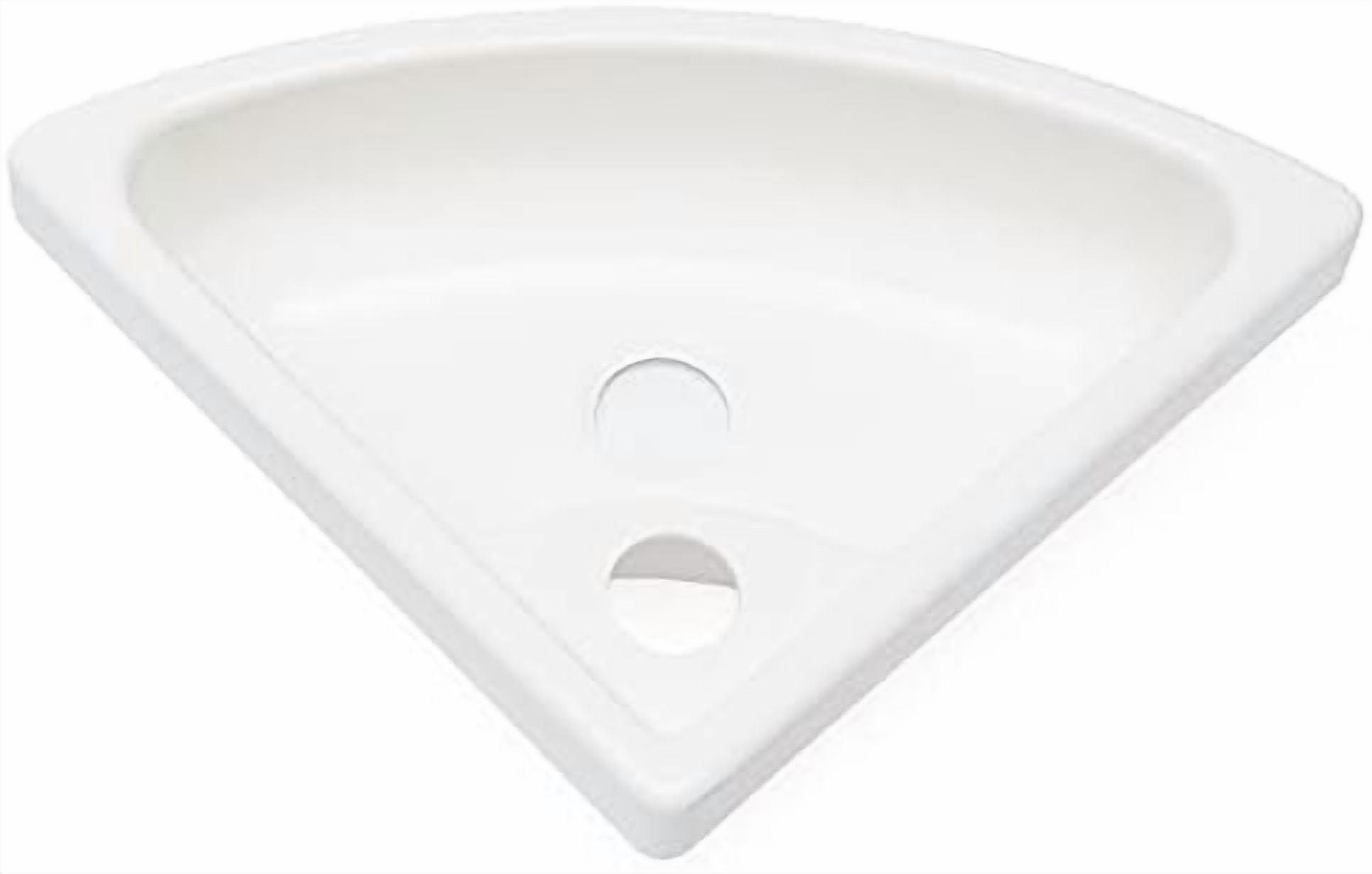 Small Wall Mount Corner Bathroom Sink White Triangle Plastic Vanity ...