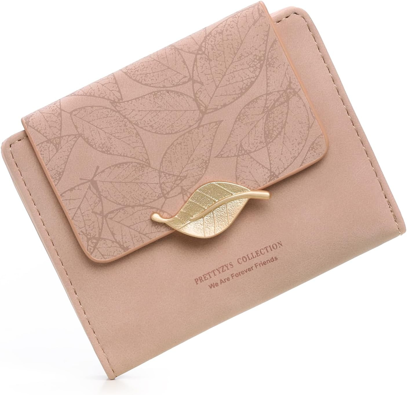 Small Wallet Women Leather Trifold RFID Blocking Compact Credit Card ...