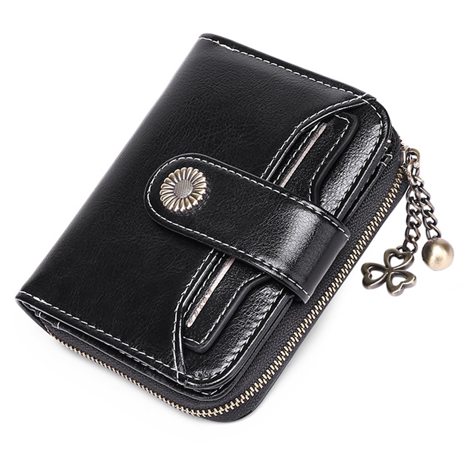 Small Wallet for Women Genuine Leather RFID Blocking Wallet Bifold ...
