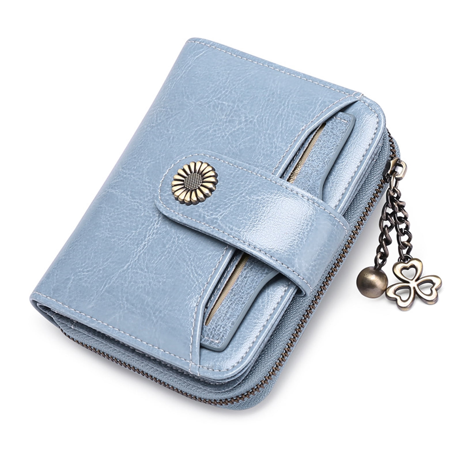 Small Wallet for Women Genuine Leather RFID Blocking Wallet Bifold ...