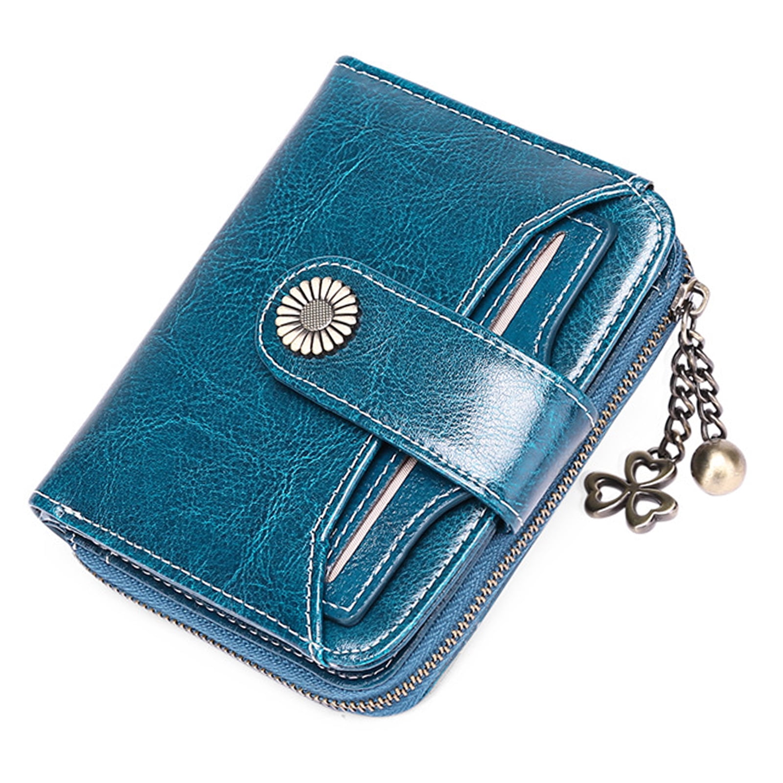 Small Wallet for Women Genuine Leather RFID Blocking Wallet Bifold ...