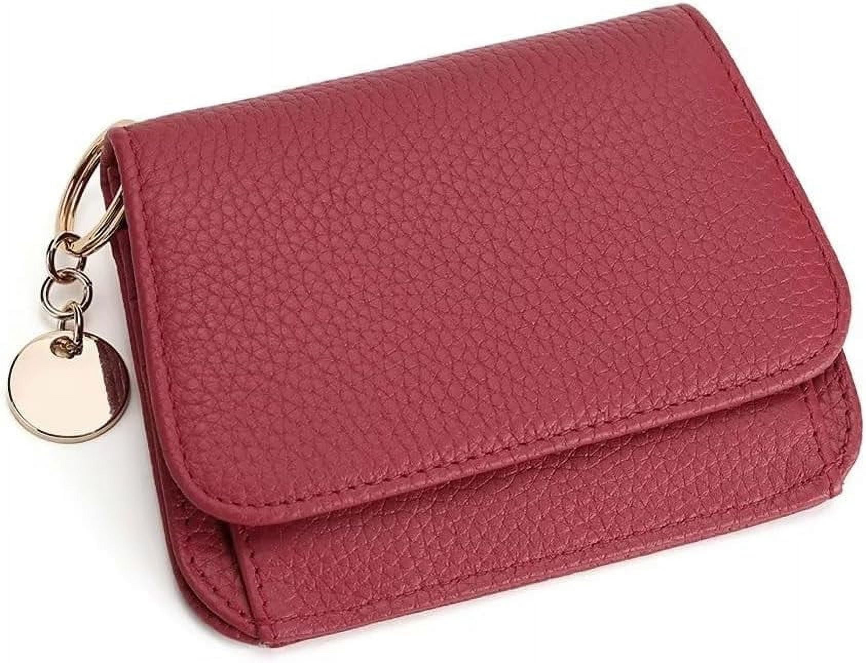 Small Wallet for Women RFID Blocking Genuine Leather Card Case Slim Tri ...