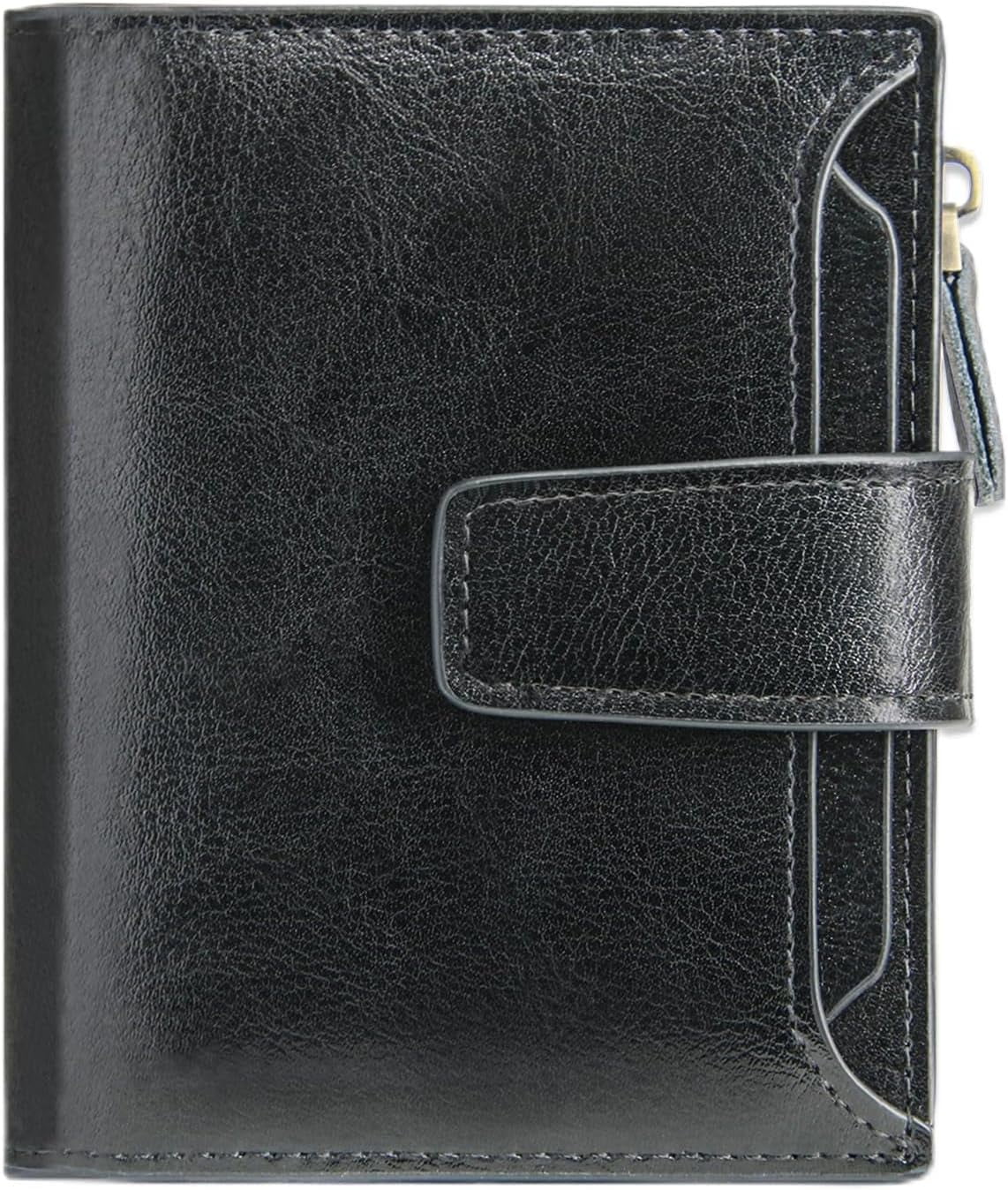 Small Wallets Women Genuine Leather RFID Blocking Wallet Bifold Card ...