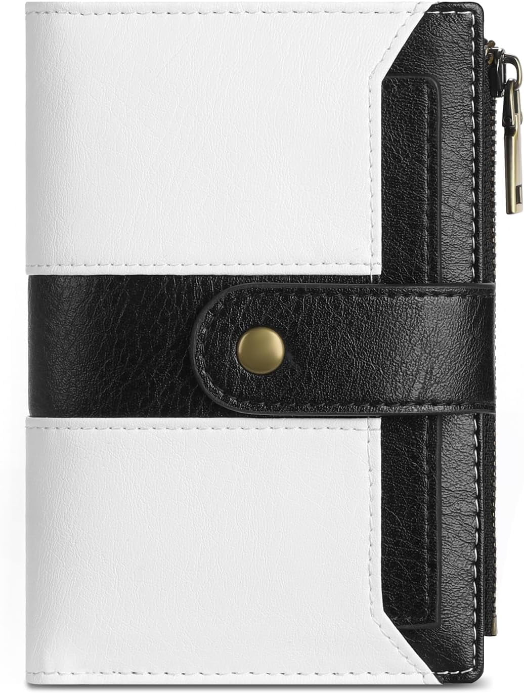 Small Wallets for Women Leather Bifold Compact RFID Blocking with ID ...