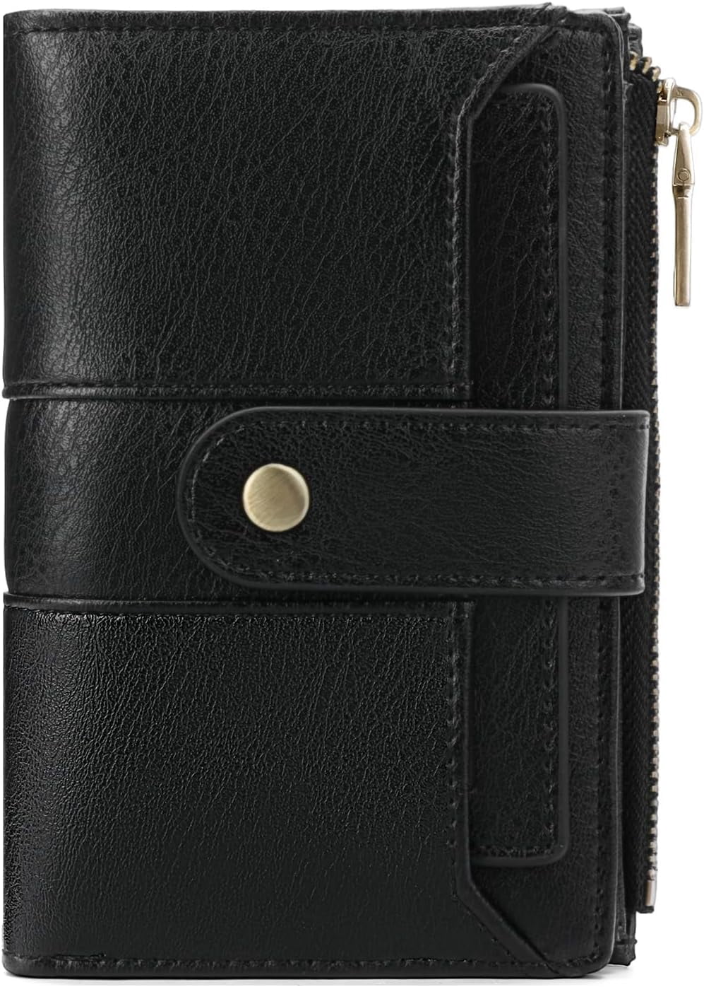 Small Wallets for Women Leather Bifold Compact RFID Blocking with ID ...