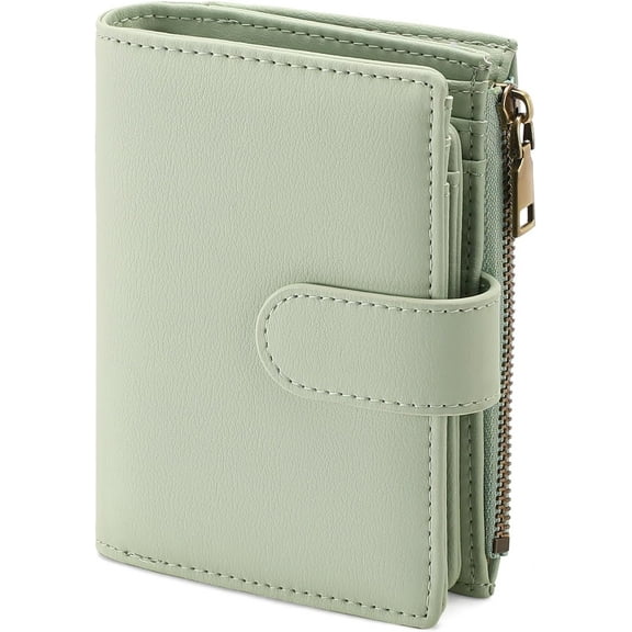 Small Wallets for Women Leather Bifold Compact RFID Blocking with ID ...