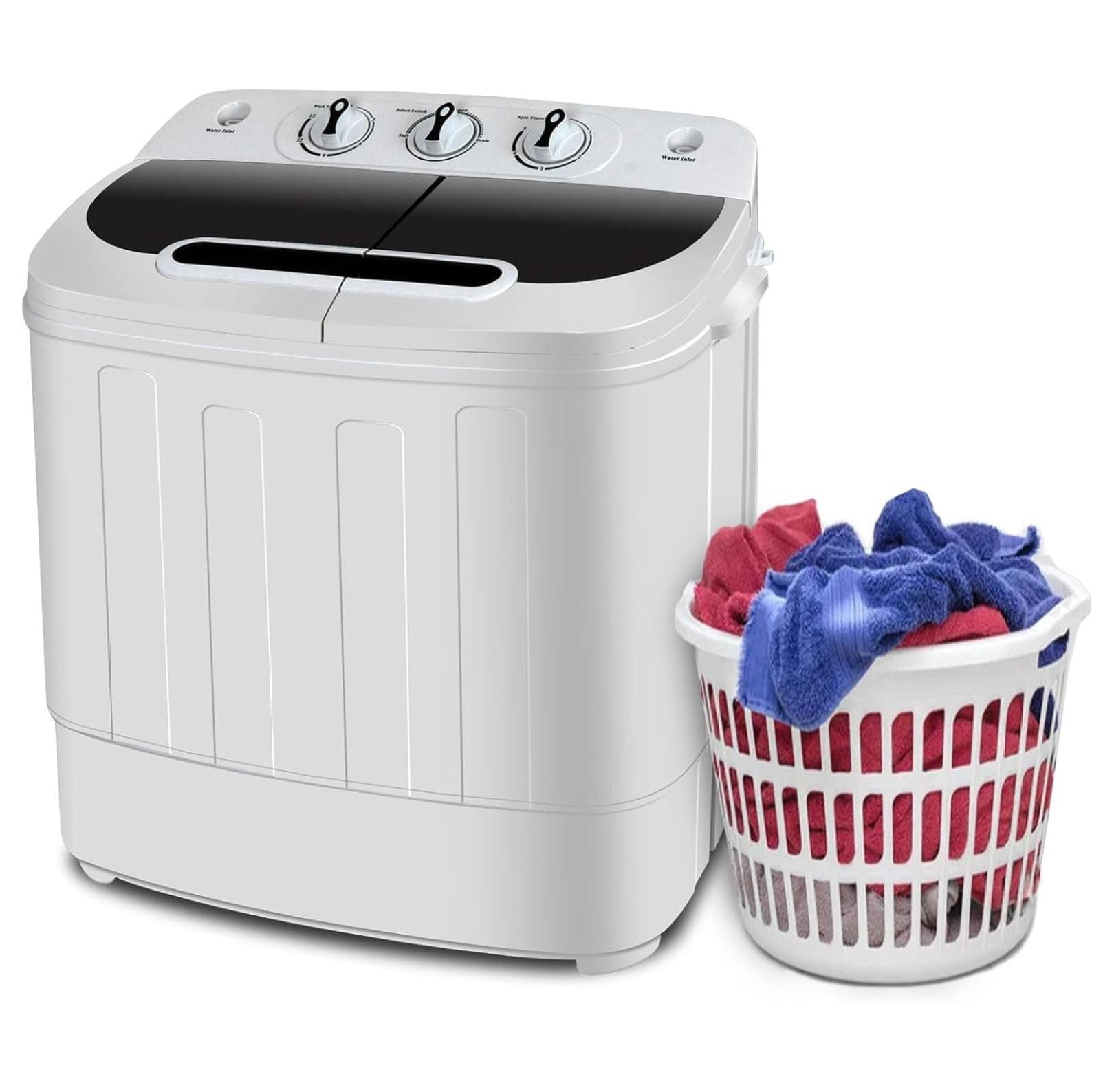Small Washing Machine Tub Top Load Washing Machine 13lbs w/Washer ...