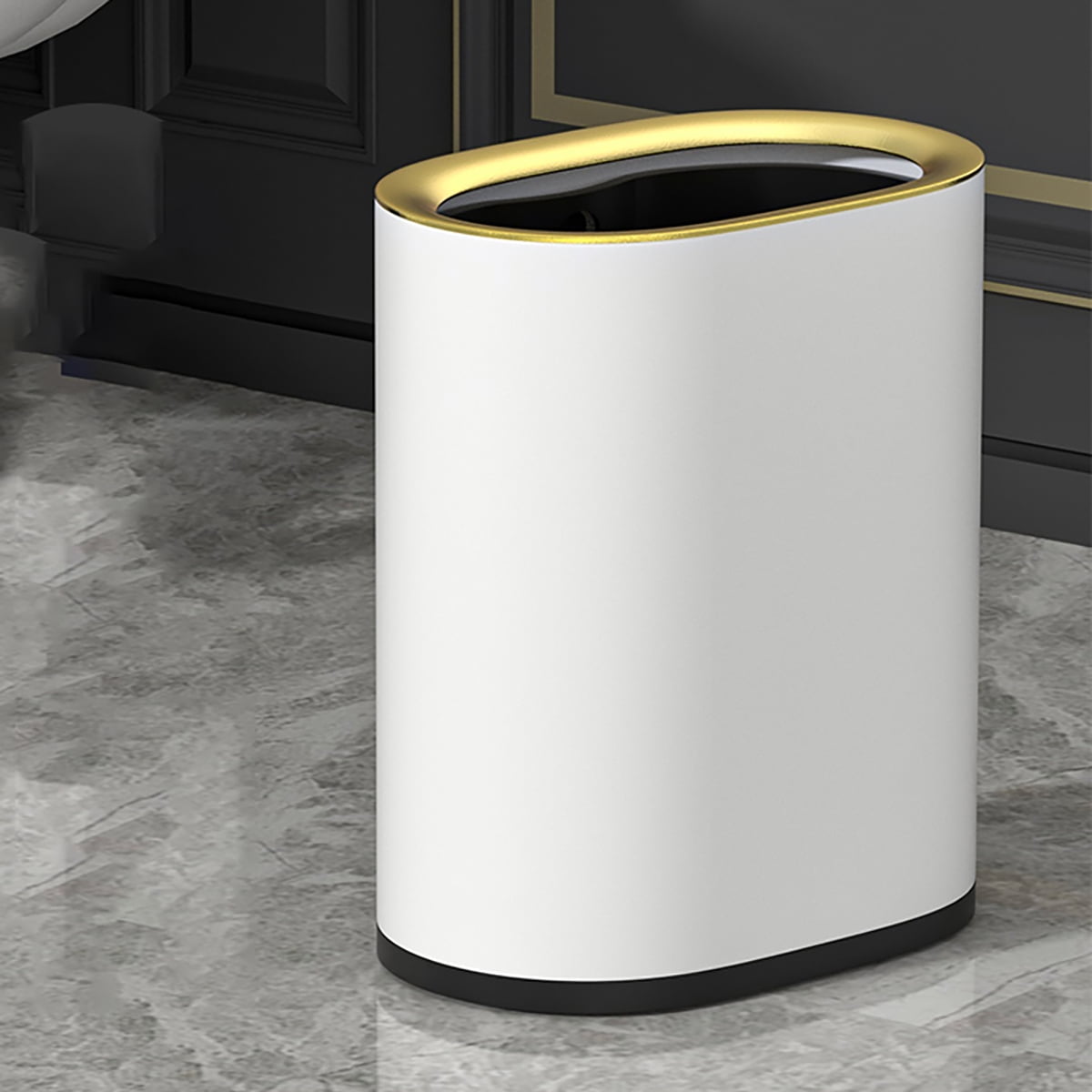 Small Wastebasket 1.58 Gal, Stainless Steel Slim Trash Can with Inner ...