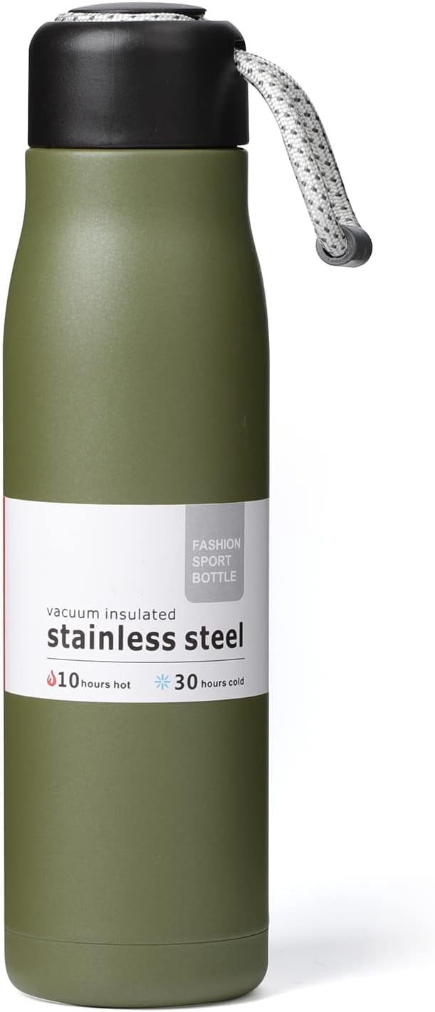 Small Water Bottle 12 oz, Insulated Water Bottle,Stainless Steel,Wide ...
