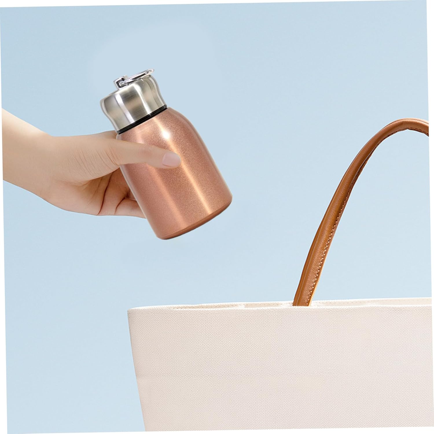 Small Water Bottle, Small Flask, 300Ml Safe Stainless Steel Small Flask ...