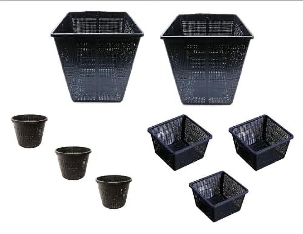 Small Water Garden Pond Aquatic Plastic Mesh Planting Basket Kit ...