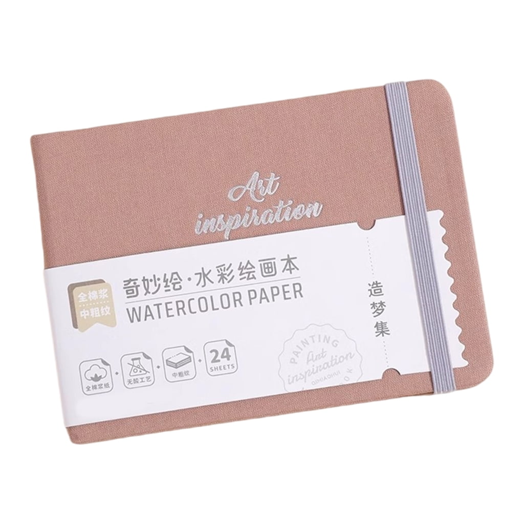 Small Watercolor Sketchbook 24 Sheets Watercolor Paper Pad Elastic Band ...