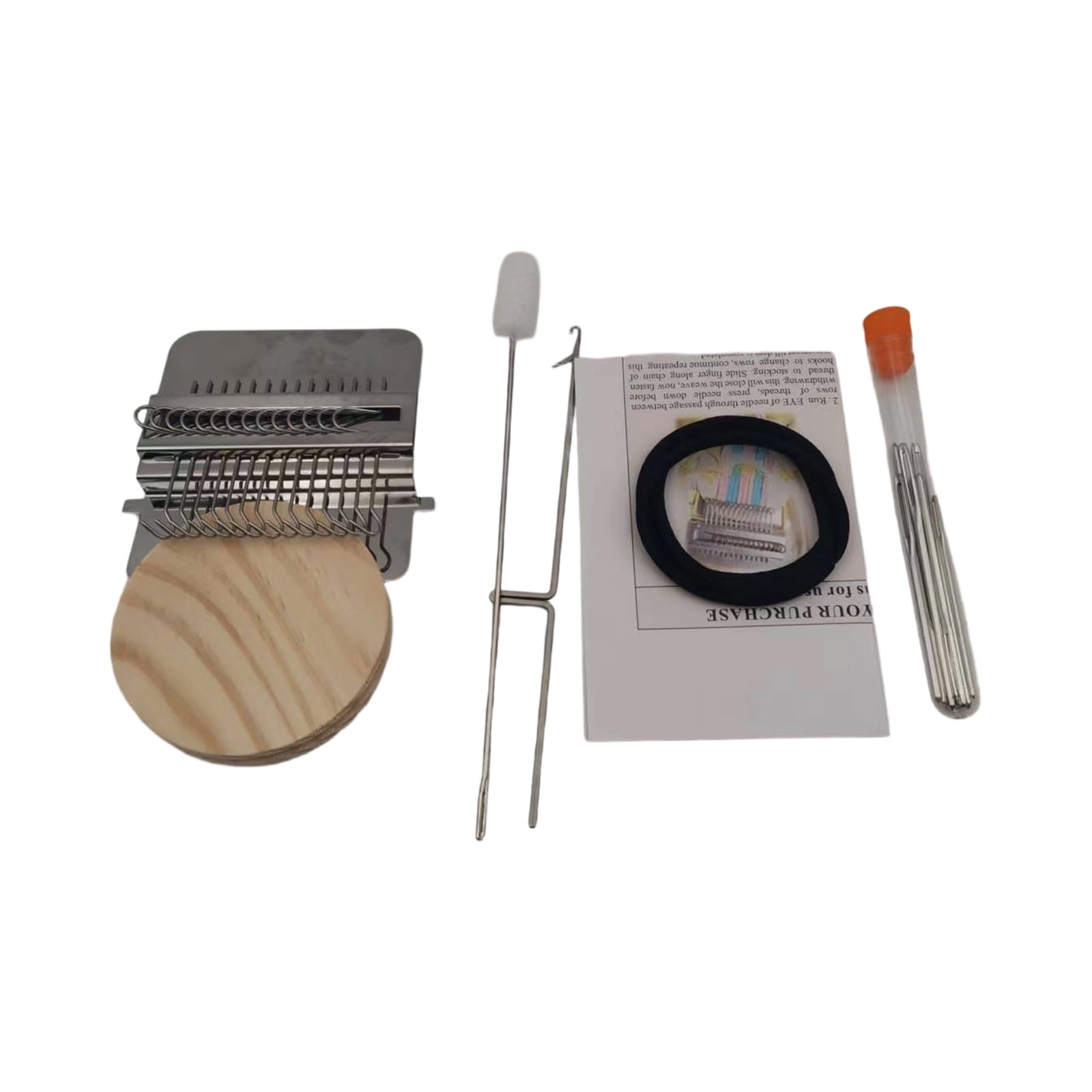 Small Weaving Loom Kit with 14 Hooks and 14 Needles Mini Darning Loom ...