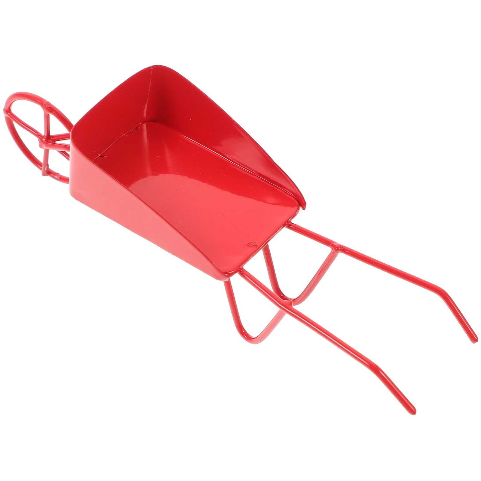Vintage Iron Toy Ornament for Decoration Red Mini Barrow with Exquisite ...