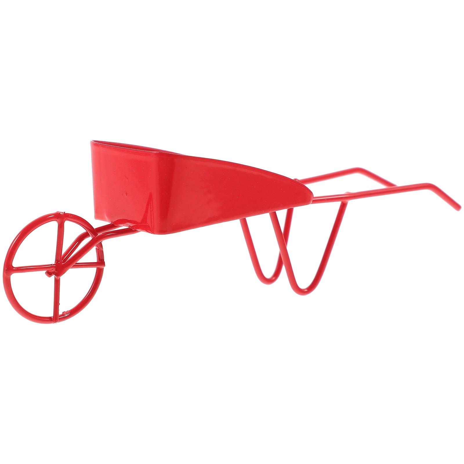 Small Wheelbarrow for Women Micro Landscape Props 12.50X4.50X3.00CM Red ...