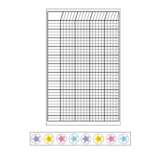 Small White 4 Piece Classroom Incentive Chart and Sticker Set, for ...