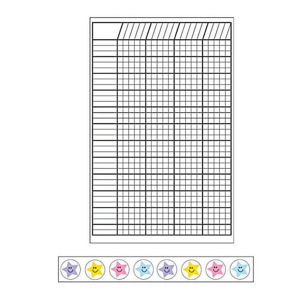 Small White 4 Piece Classroom Incentive Chart and Sticker Set, for ...