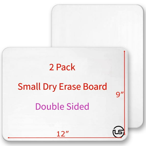 Small White Board 9x12 Inches, Double Sided Mini Dry Erase Lapboard ...
