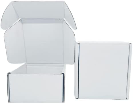 Small White Box 4 x 4 x 2 Inch 50 Pack Recyclable Corrugated Gift ...