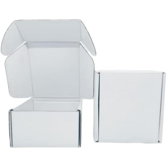 Small White Box 4 x 4 x 2 Inch 50 Pack Recyclable Corrugated Gift ...