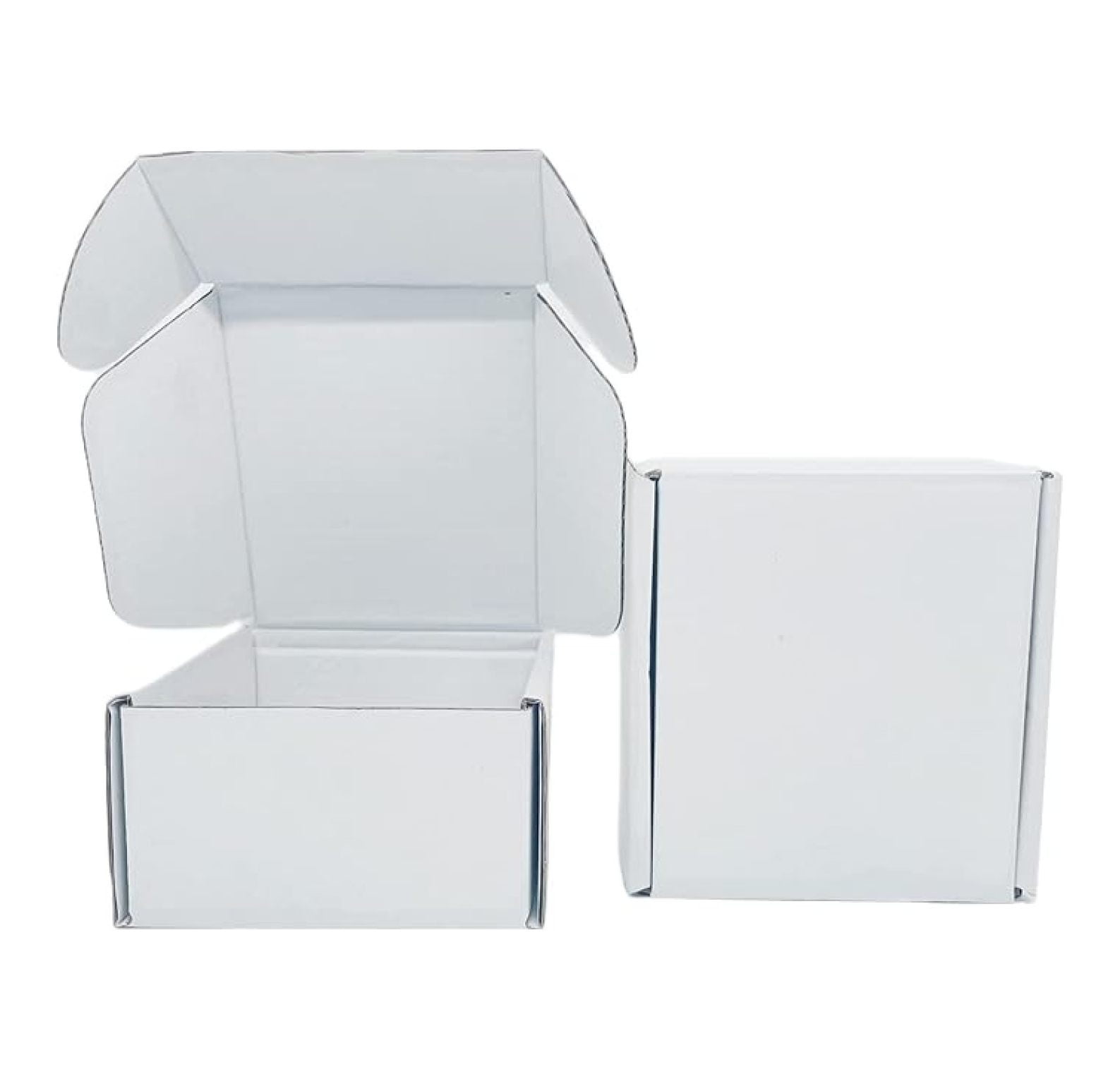 Small White Box 4 x 4 x 2 Inch 50 Pack Recyclable Corrugated Gift ...
