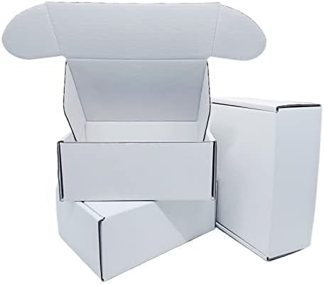 Small White Box 6 x 4 x 3 Inch 50 Pack Recyclable Corrugated Gift ...