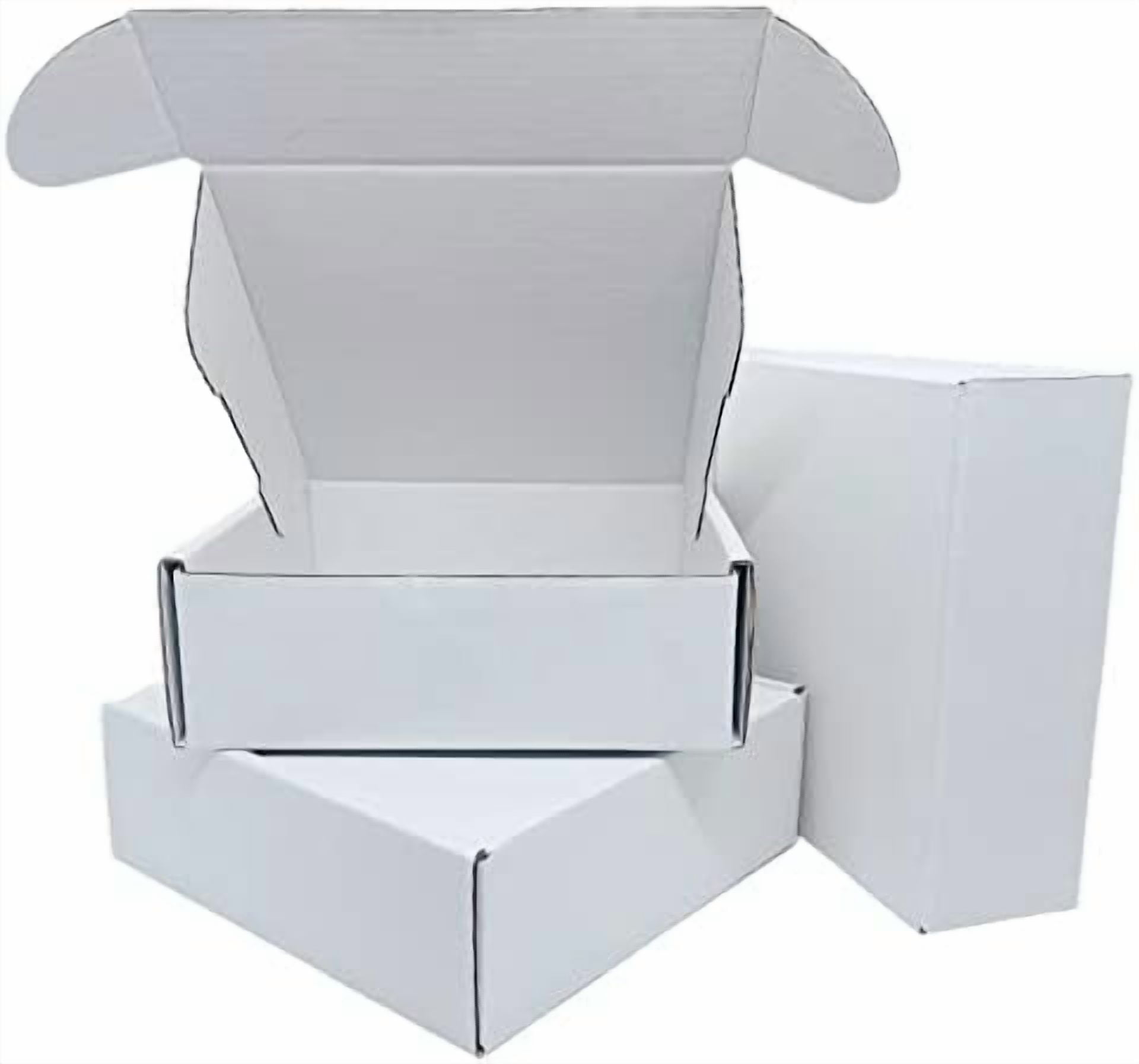 Small White Box 6 x 6 x 2 Inch 50 Pack Recyclable Corrugated Gift ...