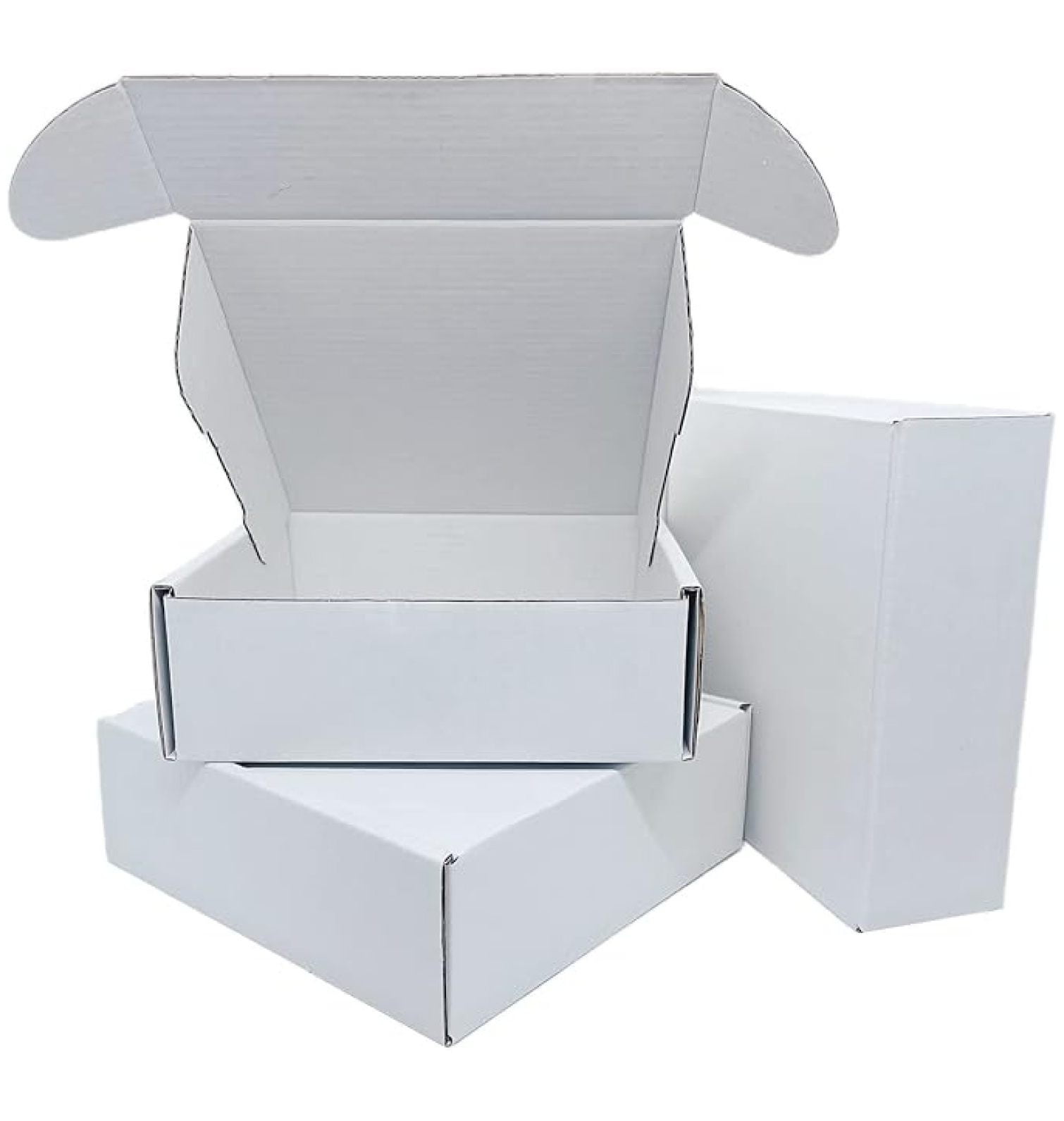 Small White Box 6 x 6 x 2 Inch 50 Pack Recyclable Corrugated Gift ...