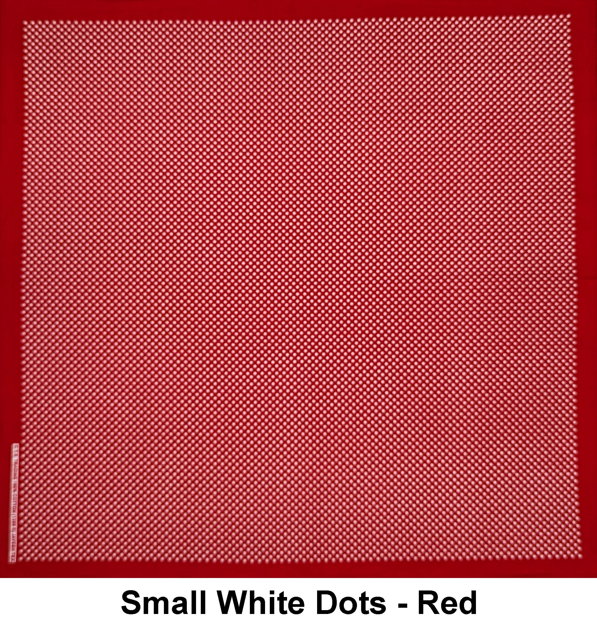 Small White Dots - Red Design Print Cotton Bandana (22 inches x 22 ...