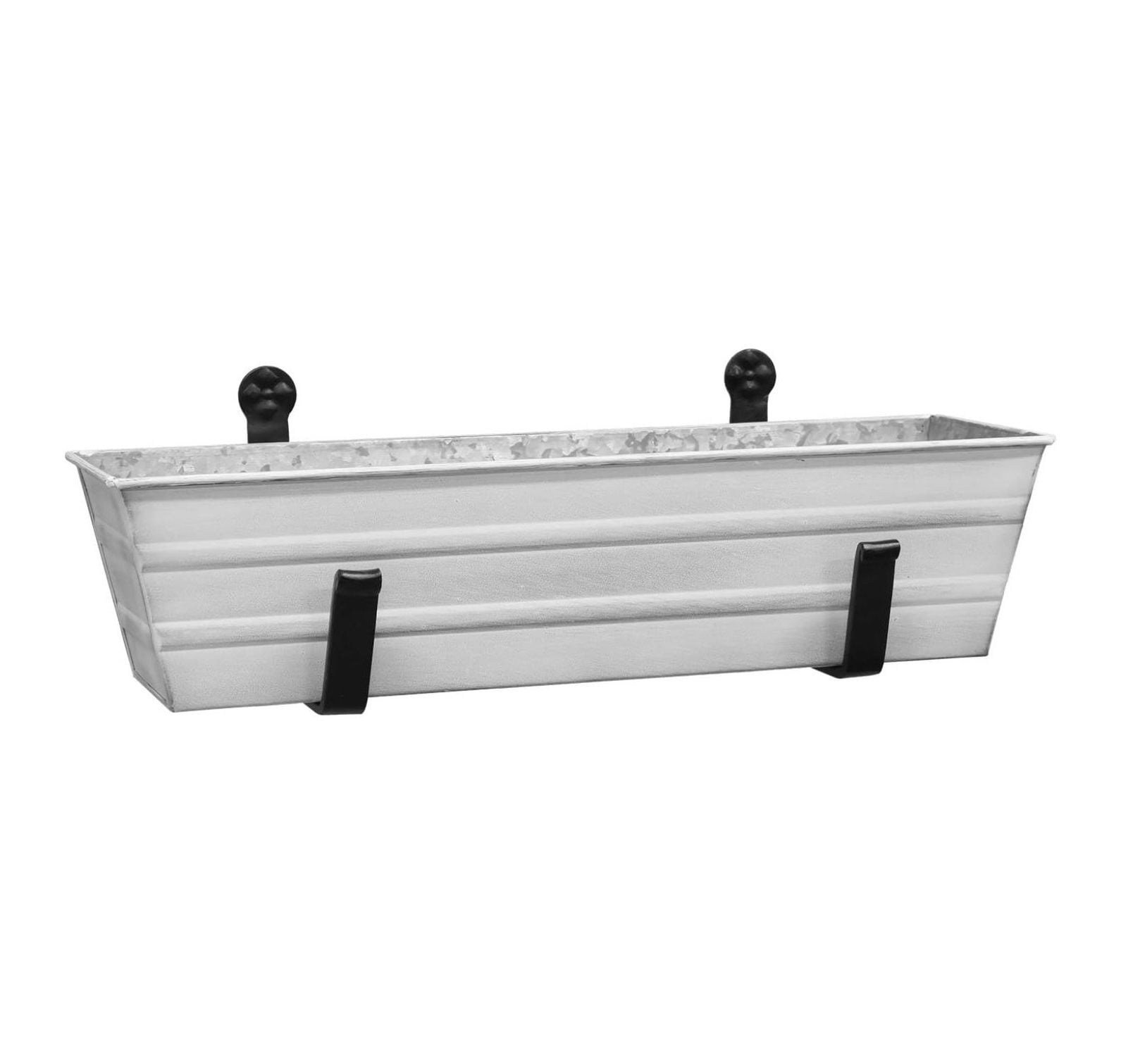 Small White Flower Box with Wall Brackets - Walmart.com