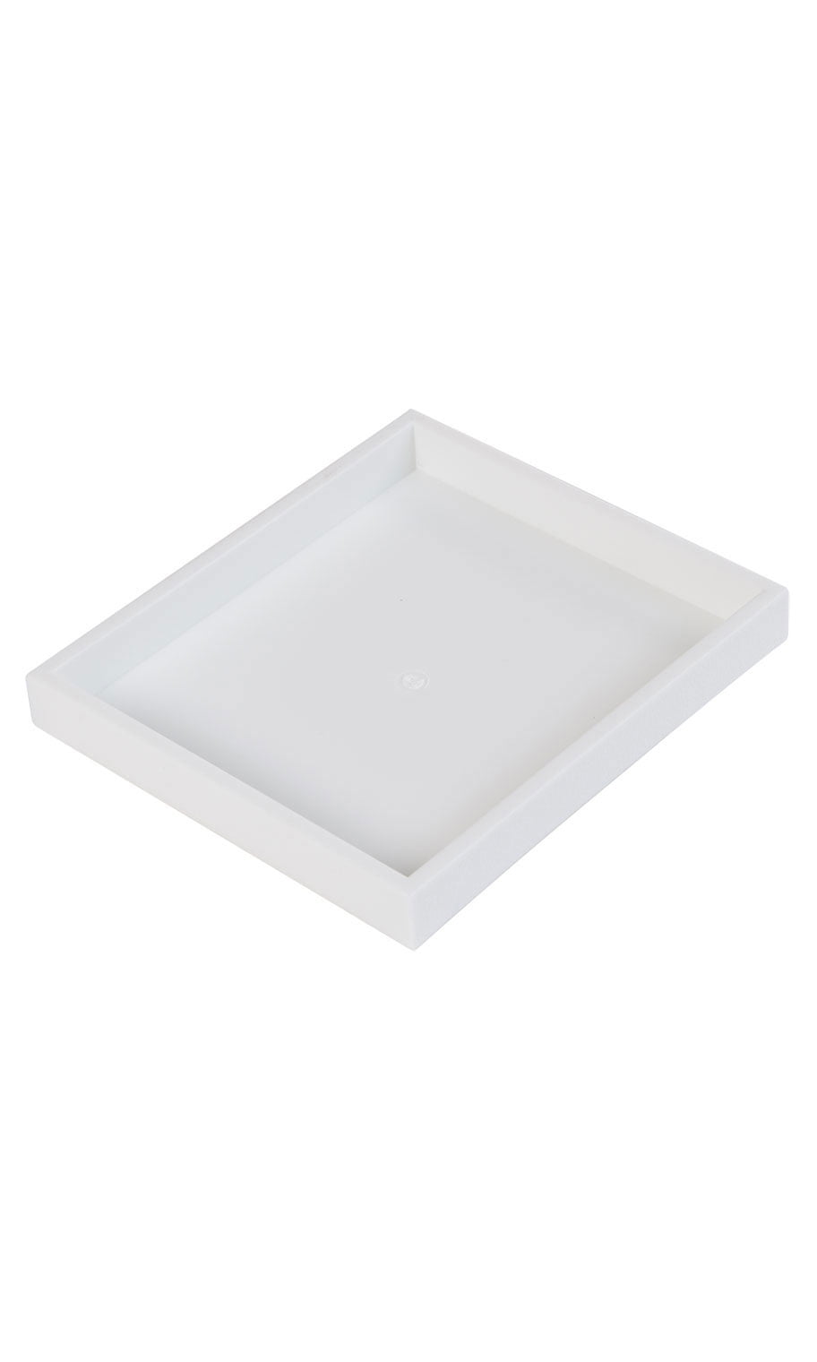 Small White Plastic Stackable Tray - 7 1/4"L x 8 1/4"W x 1”H - Set of 3 ...