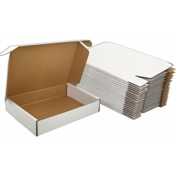 Small White Shipping Boxes for Small Business Pack of 25-11x8x2 inches ...