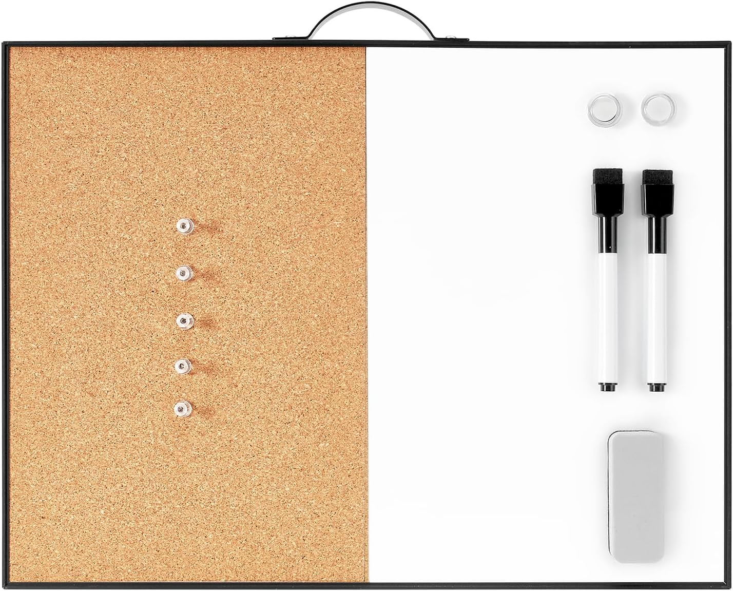 Small Whiteboard - Portable Black Aluminum Frame Whiteboard, Magnetic ...